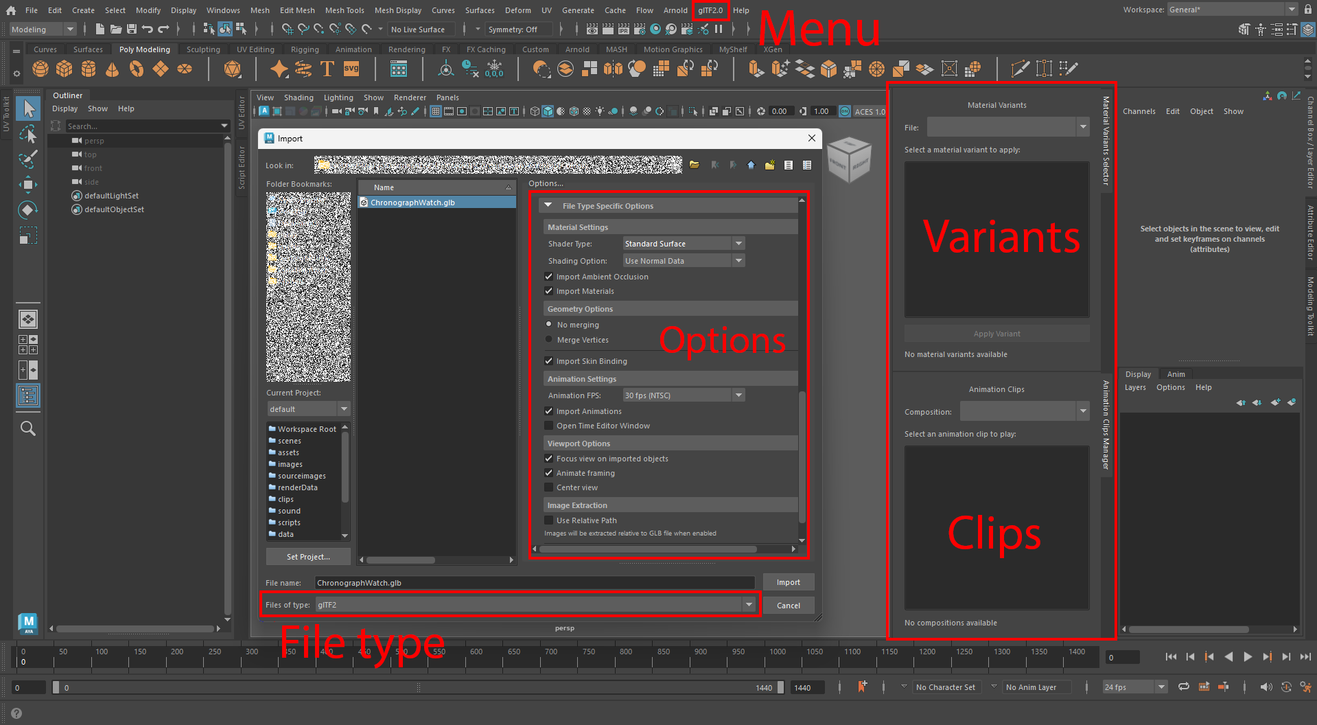 glTF and glb Importer for Maya - Documentation